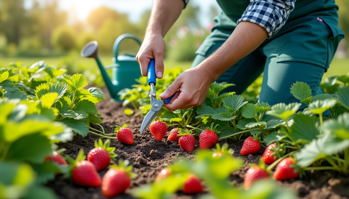 Fraises 2025 : Les secrets d’une taille efficace pour une récolte généreuse